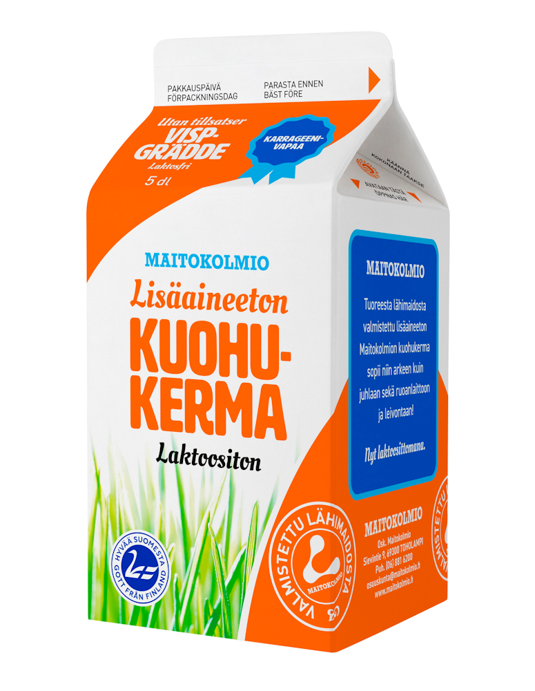 Maitokolmio kuohukerma 5dl laktoositon — HoReCa-tukku Kespro