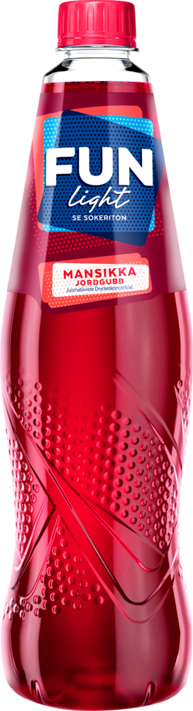 FUN Light juomatiiviste 1l mansikka sokeriton — HoReCa-tukku Kespro