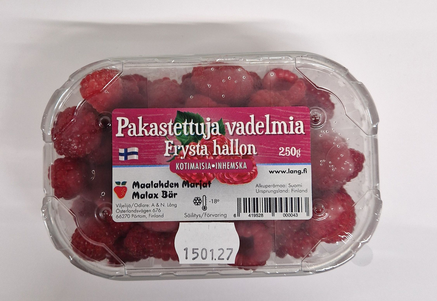Maalahden Marjat Kotimaisia Pakastettuja Vadelmia 250g | K-Ruoka ...