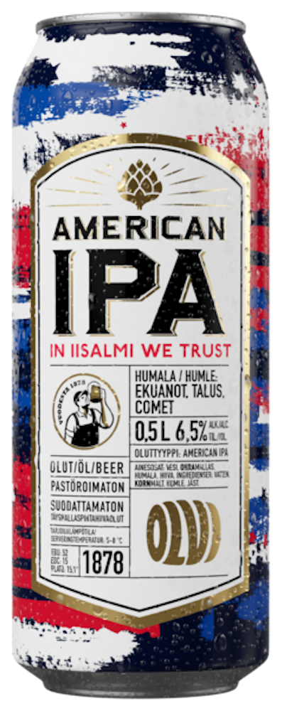 OLVI American IPA olut 6,5% 0,5l — HoReCa-tukku Kespro