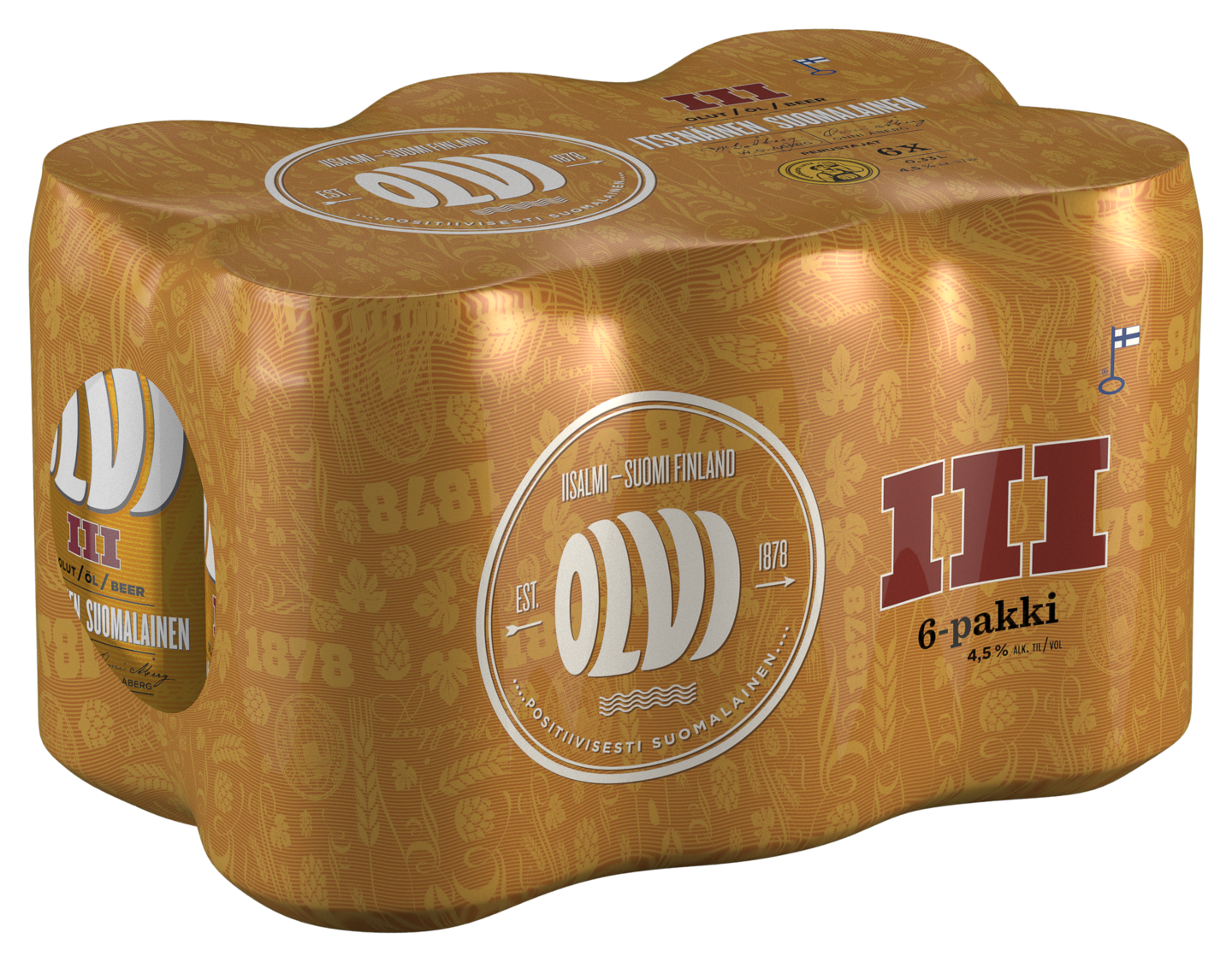 Olvi III 4,5% 0,33l tlk 6-pack | K-Ruoka Verkkokauppa