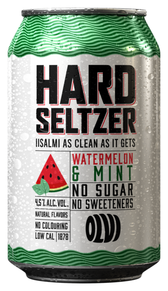 Olvi Hard Seltzer Watermelon-Mint 4,5% 0,33l | K-Ruoka Verkkokauppa