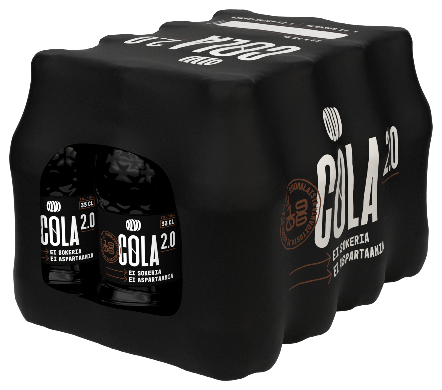 Olvi Cola 2.0 sokeriton virvoitusjuoma 0,33l 12-pack | K-Ruoka Verkkokauppa