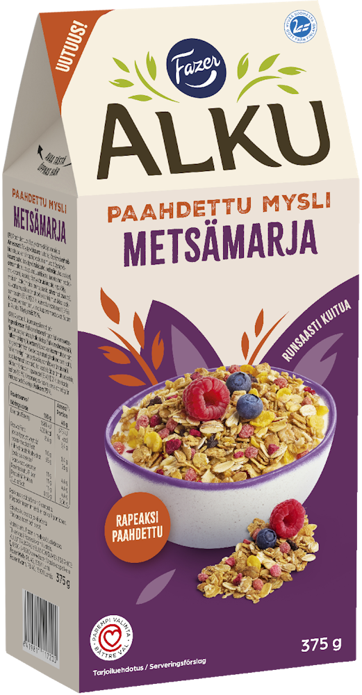 Fazer Alku Metsämarja paahdettu mysli 375g — HoReCa-tukku Kespro
