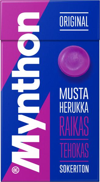 Mynthon C Mustaherukka pastilli 31g sokeriton | K-Ruoka Verkkokauppa