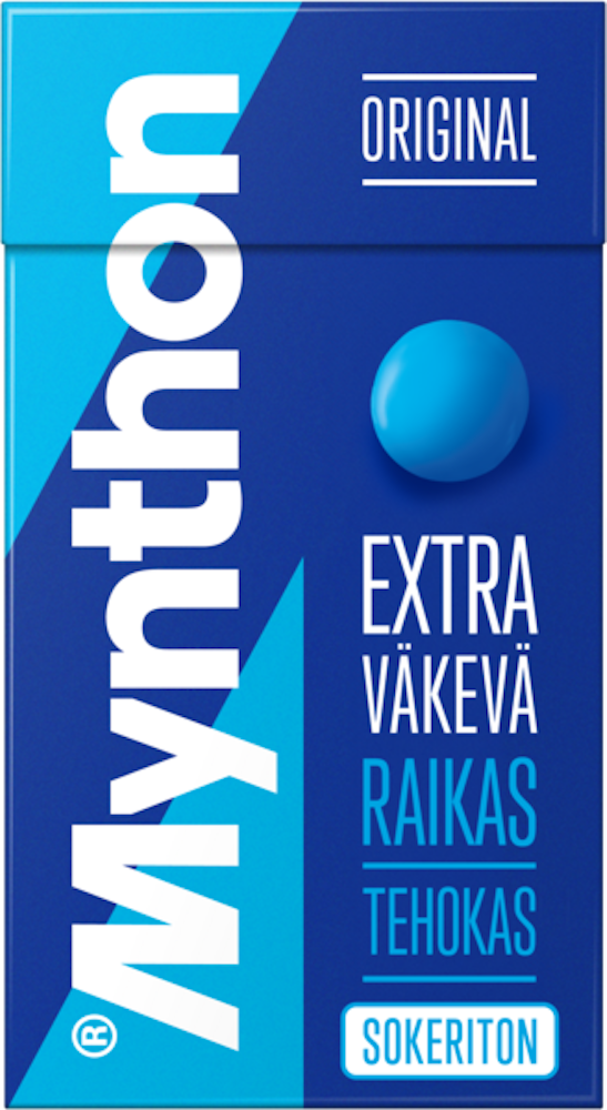Mynthon Original Extra Väkevä sokeriton kurkkupastilli 39g — HoReCa ...