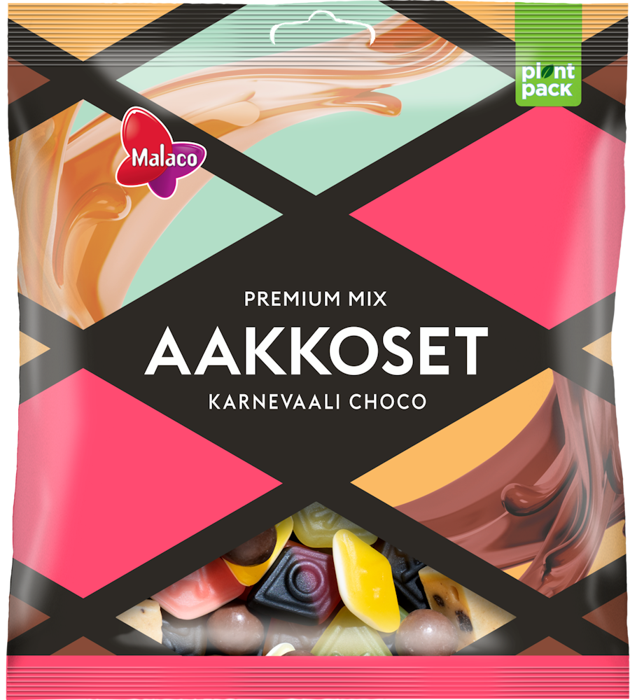 Malaco Aakkoset Karnevaali Choco makeissekoitus 280g — HoReCa-tukku Kespro