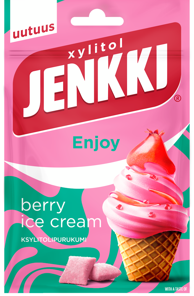 Jenkki Enjoy Berry Ice Cream ksylitolipurukumi 35g — HoReCa-tukku Kespro