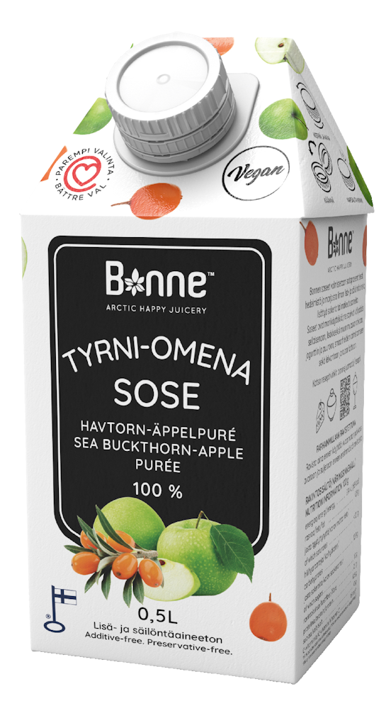 Bonne premium tyrni-omenasose 100% 0,5l — HoReCa-tukku Kespro