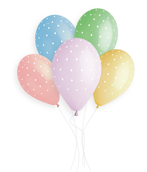 Ilmapallo Pilkut 30 cm pastelli 5 kp | K-Ruoka Verkkokauppa