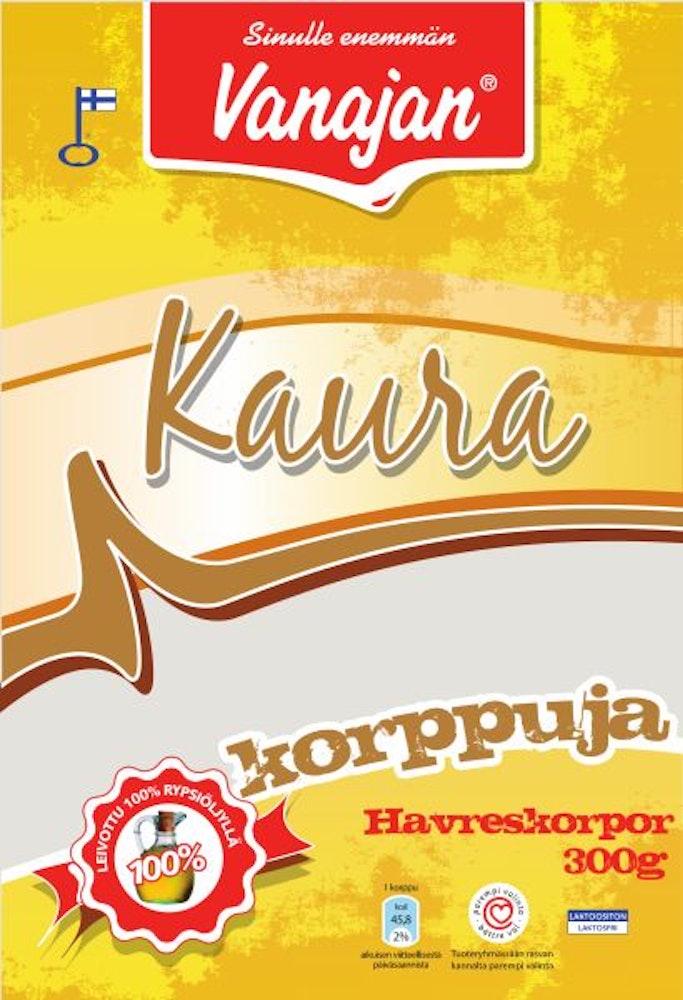 Vanajan Kaurakorppu 300 g — HoReCa-tukku Kespro