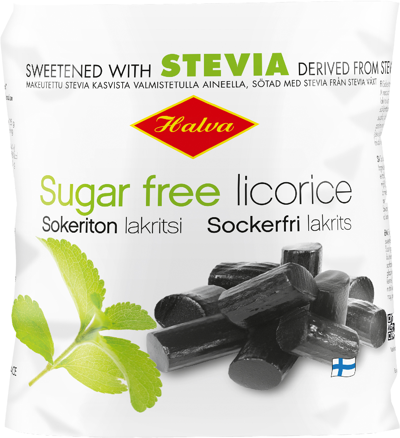 Halva lakritsipussi 90g sokeriton | K-Ruoka Verkkokauppa