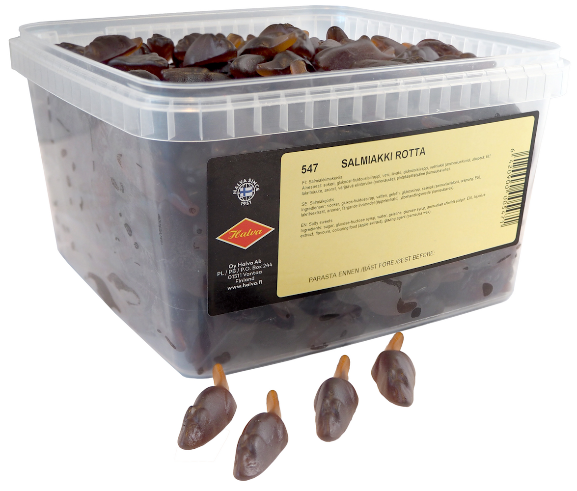 Halva Salmiakki Rotta irtomakeinen 2kg — HoReCa-tukku Kespro