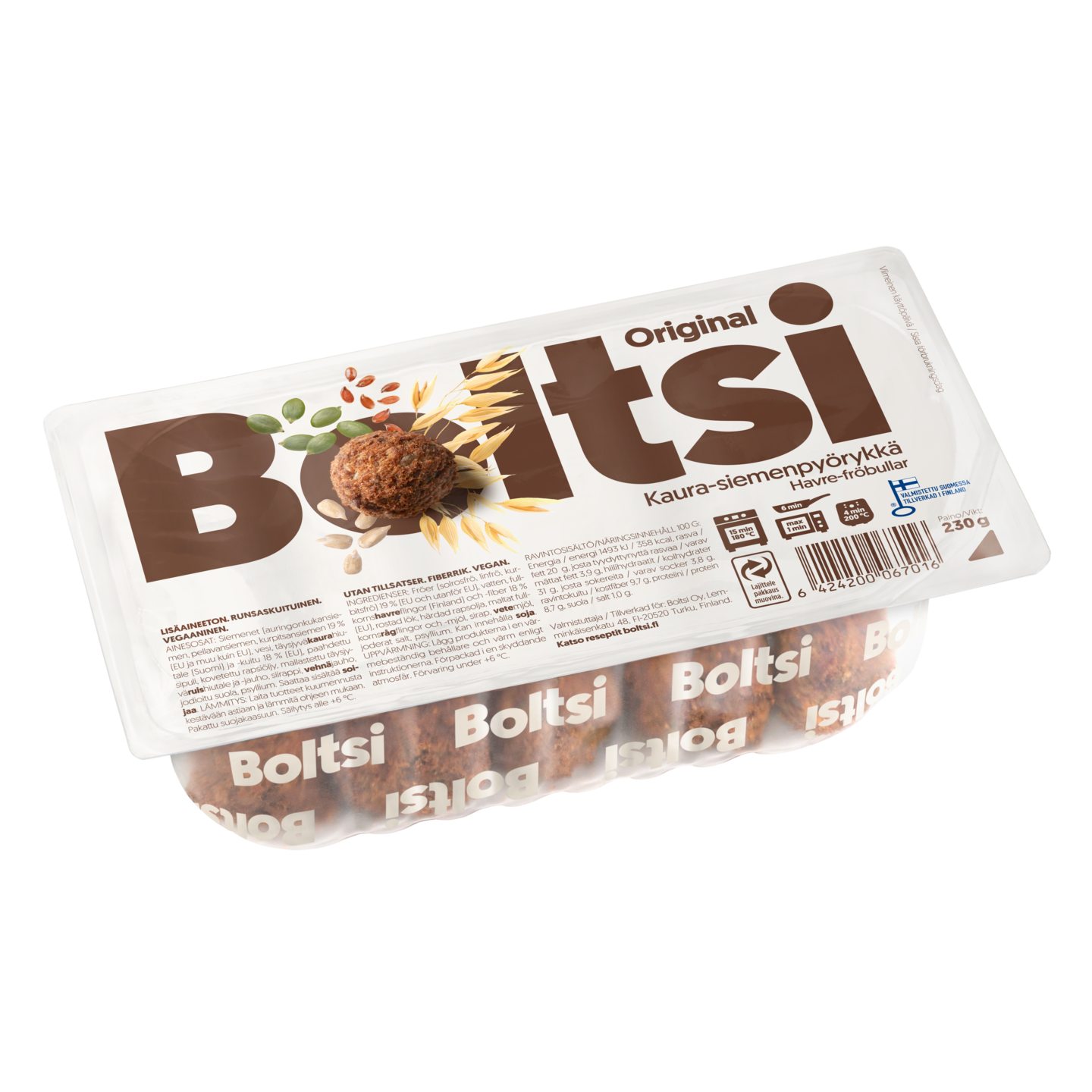 Boltsi original kaura-siemenpyörykkä 230g | K-Ruoka Verkkokauppa