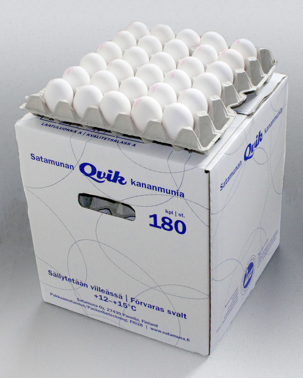 Satamuna Qvik kananmuna L180kpl 12,3kg luomu — HoReCa-tukku Kespro