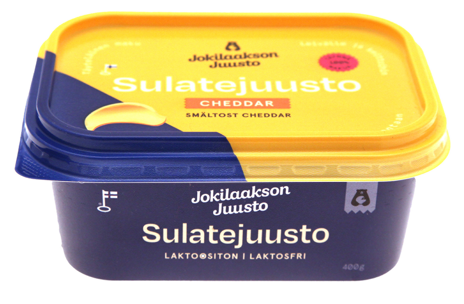 Jokilaakson Juusto Sulatejuusto cheddar 400g — HoReCa-tukku Kespro