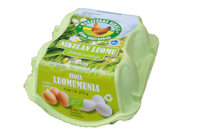 Nikulan luomu kananmuna L4 272g | K-Ruoka Verkkokauppa