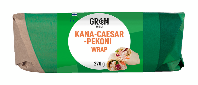 Greendeli wrap kana-caesar-pekoni 270 g | K-Ruoka Verkkokauppa