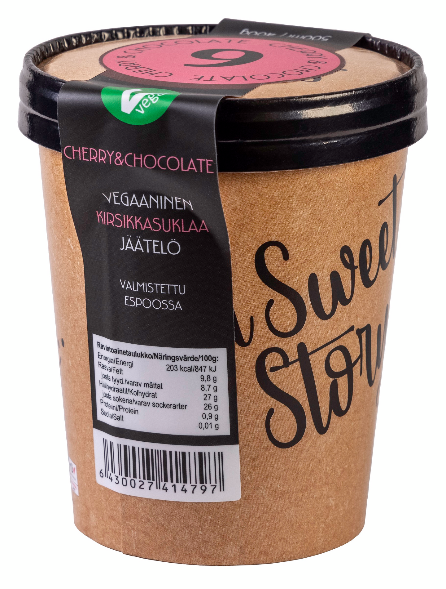 Gelato Club a Sweet Story 500 ml kirsikka-suklaajäätelö vegaaninen | K ...