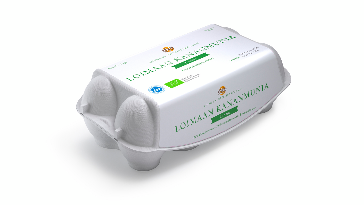 Loimaan Yhteispakkaamo kananmuna L8 544g luomu | K-Ruoka Verkkokauppa