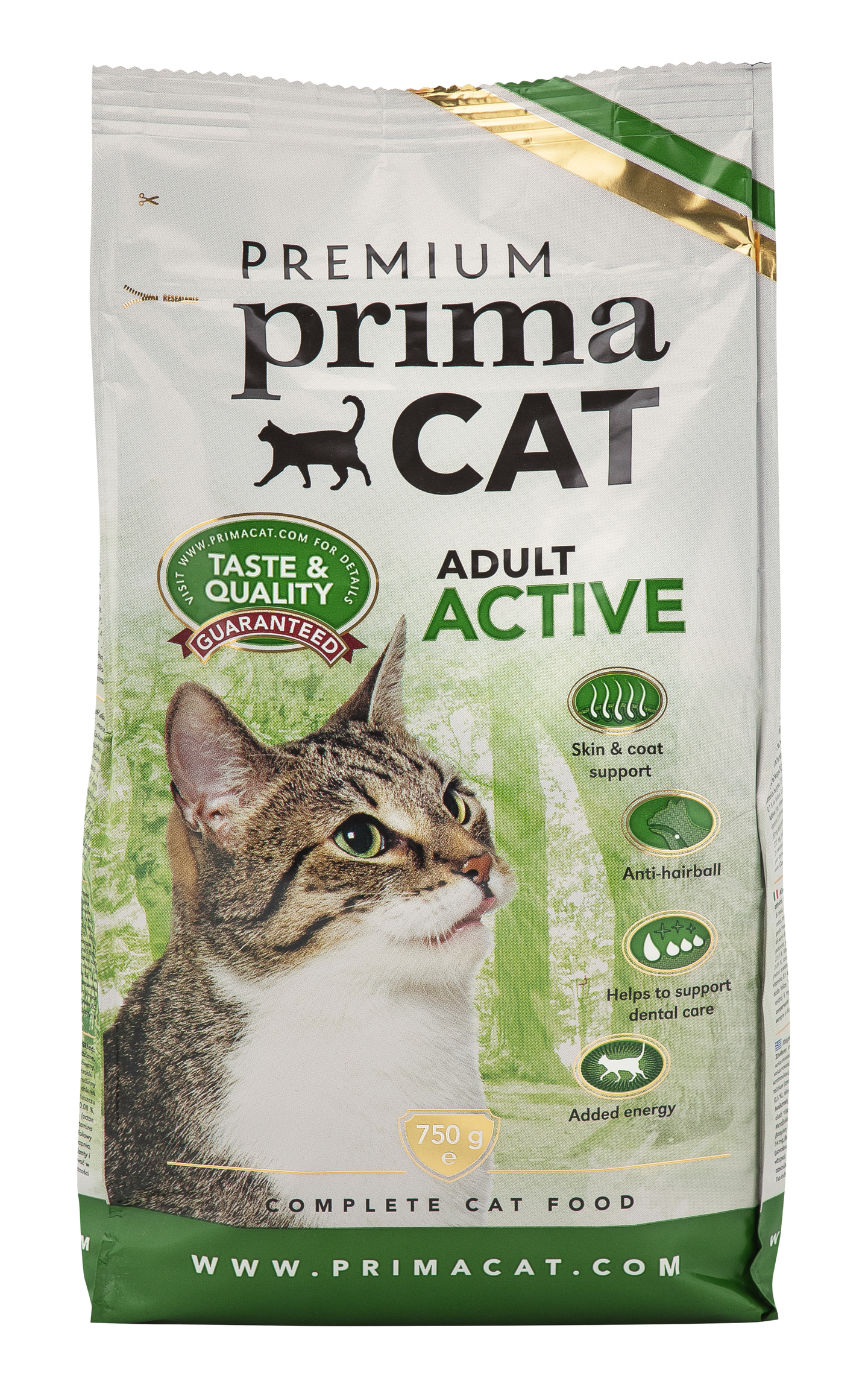 Premium PrimaCat adult active kissan kuivaruoka 750g | K-Ruoka Verkkokauppa