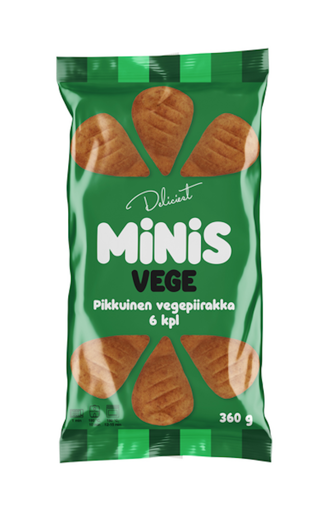 Deliciest Minis vegepiirakka 360g pakaste — HoReCa-tukku Kespro
