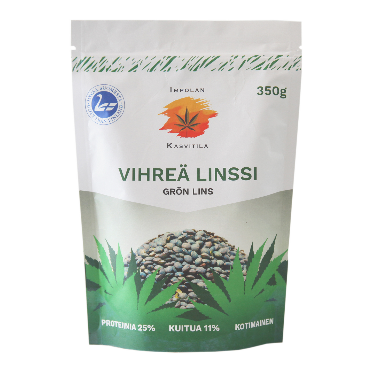 Impolan Kasvitila vihreä linssi 350g | K-Ruoka Verkkokauppa