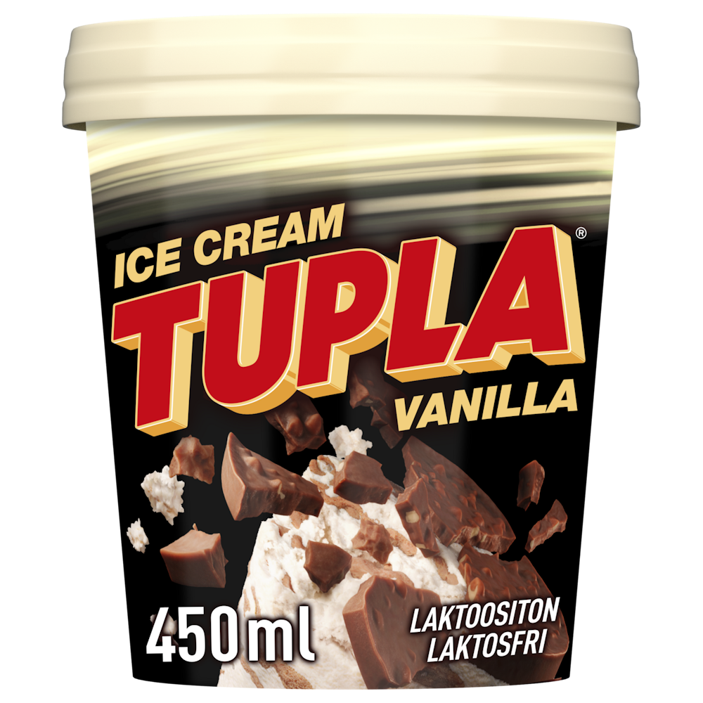 Tupla Laktoositon Vanilla jäätelö 450ml/305g — HoReCa-tukku Kespro