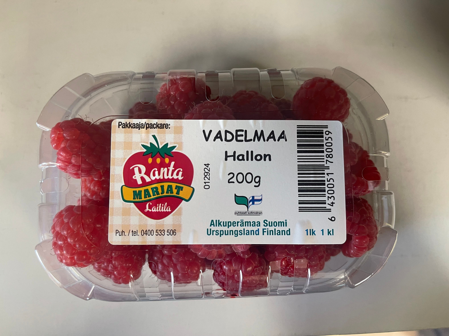 Vadelmat Rantamarjat 200g | K-Ruoka Verkkokauppa