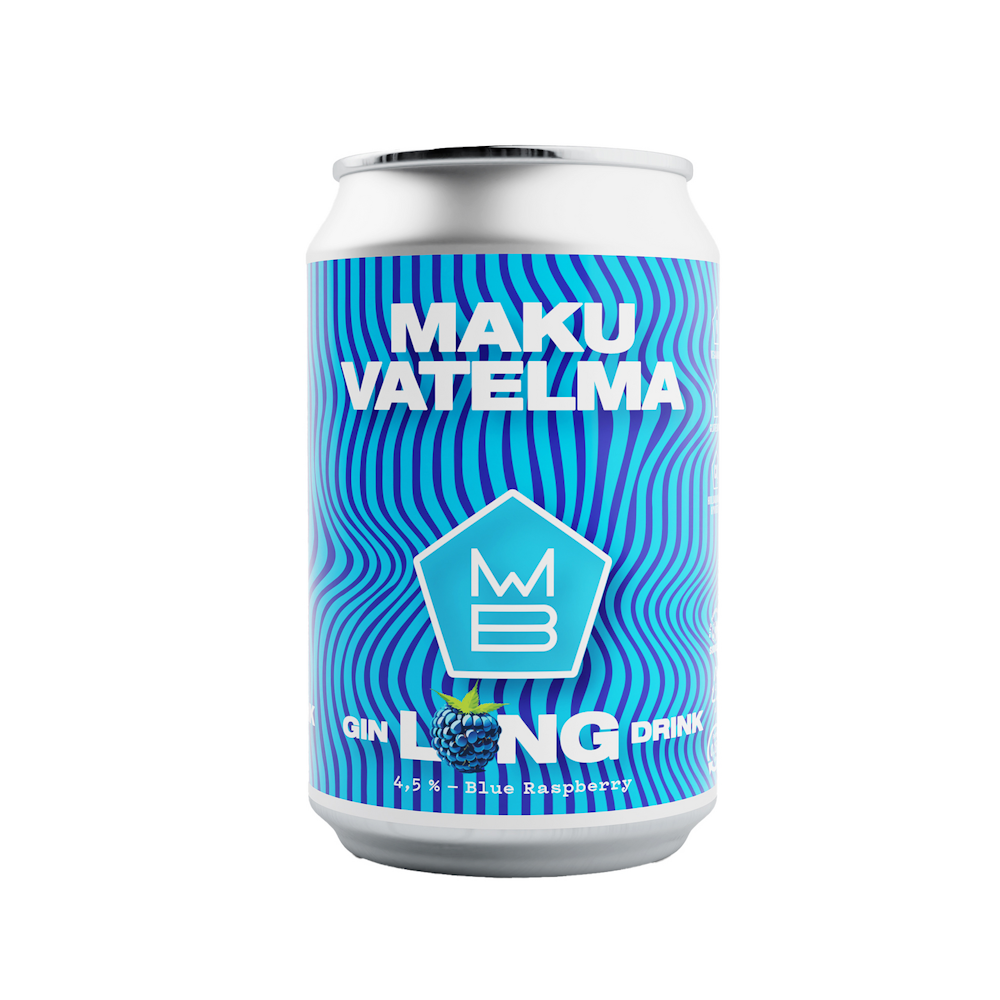 Maku Brewing Vatelma Gin Long Drink Blue Raspberry 4,5% 0,33l — HoReCa ...