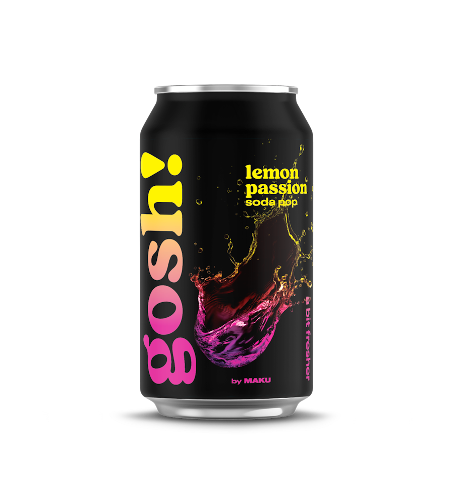 Gosh! Lemon Passion Soda Pop virvoitusjuoma 0,33l — HoReCa-tukku Kespro