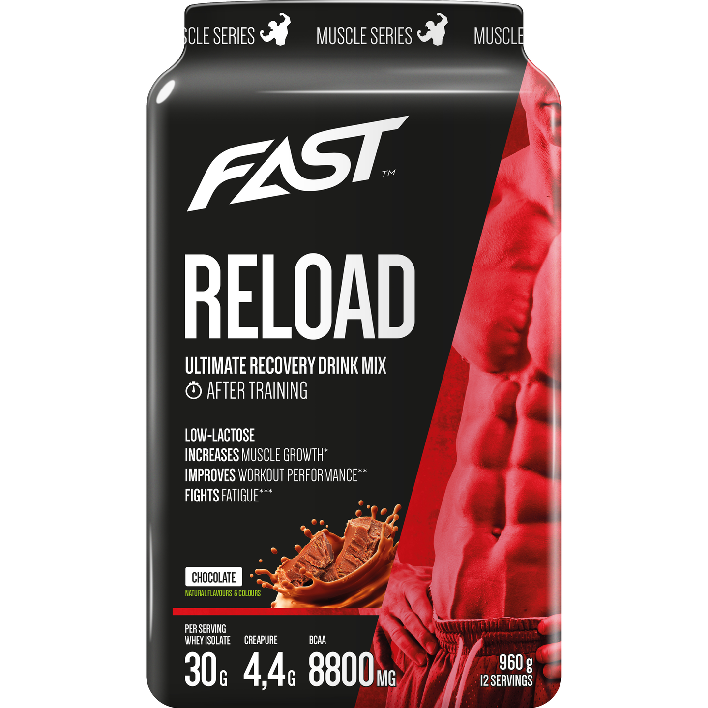 Fast reload muscle series 960g chocolate | K-Ruoka Verkkokauppa