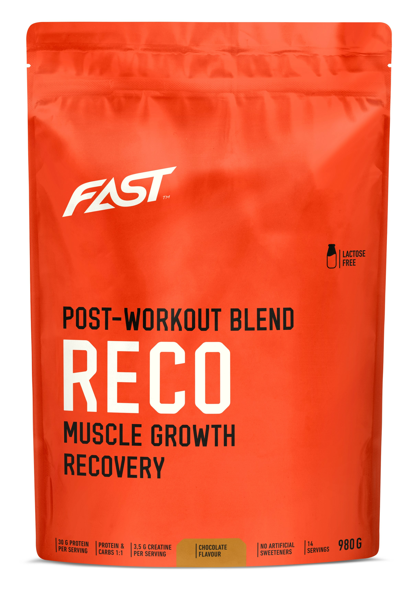 Fast Reco 980g Chocolate Heraproteiinijauhe | K-Ruoka Verkkokauppa