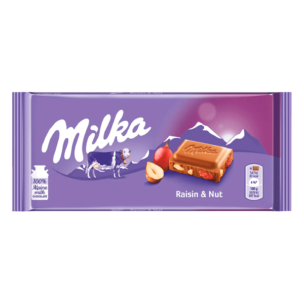 Milka Raisins Nuts 100g | K-Ruoka Verkkokauppa