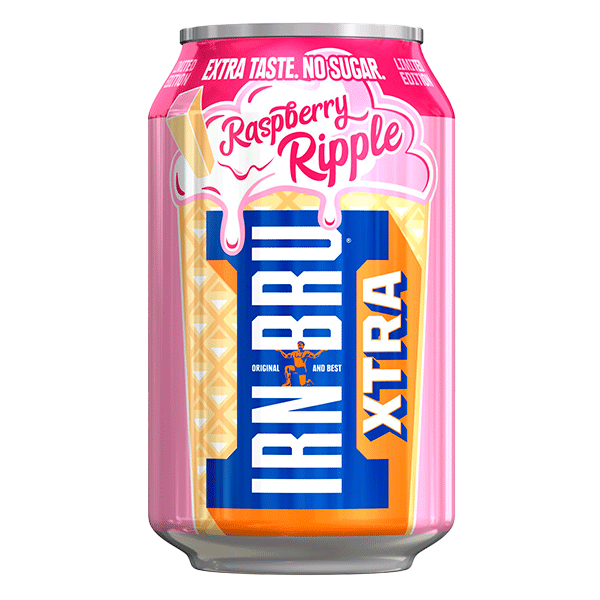 Irn Bru Xtra Raspberry virvoitusjuoma 0,33l | K-Ruoka Verkkokauppa