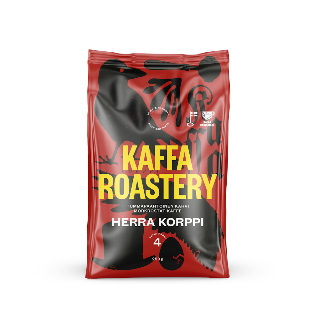 Kaffa Roastery Herra Korppi 250g papu — HoReCa-tukku Kespro