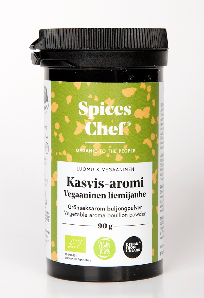 Spices Chef luomu Kasvis-aromi vegaaninen liemijauhe 90g BPA-vapaassa ...