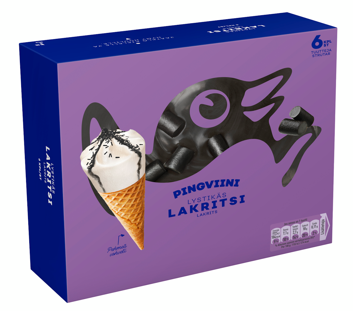 Pingviini tuutti 6x67g lakritsi mpk — HoReCa-tukku Kespro