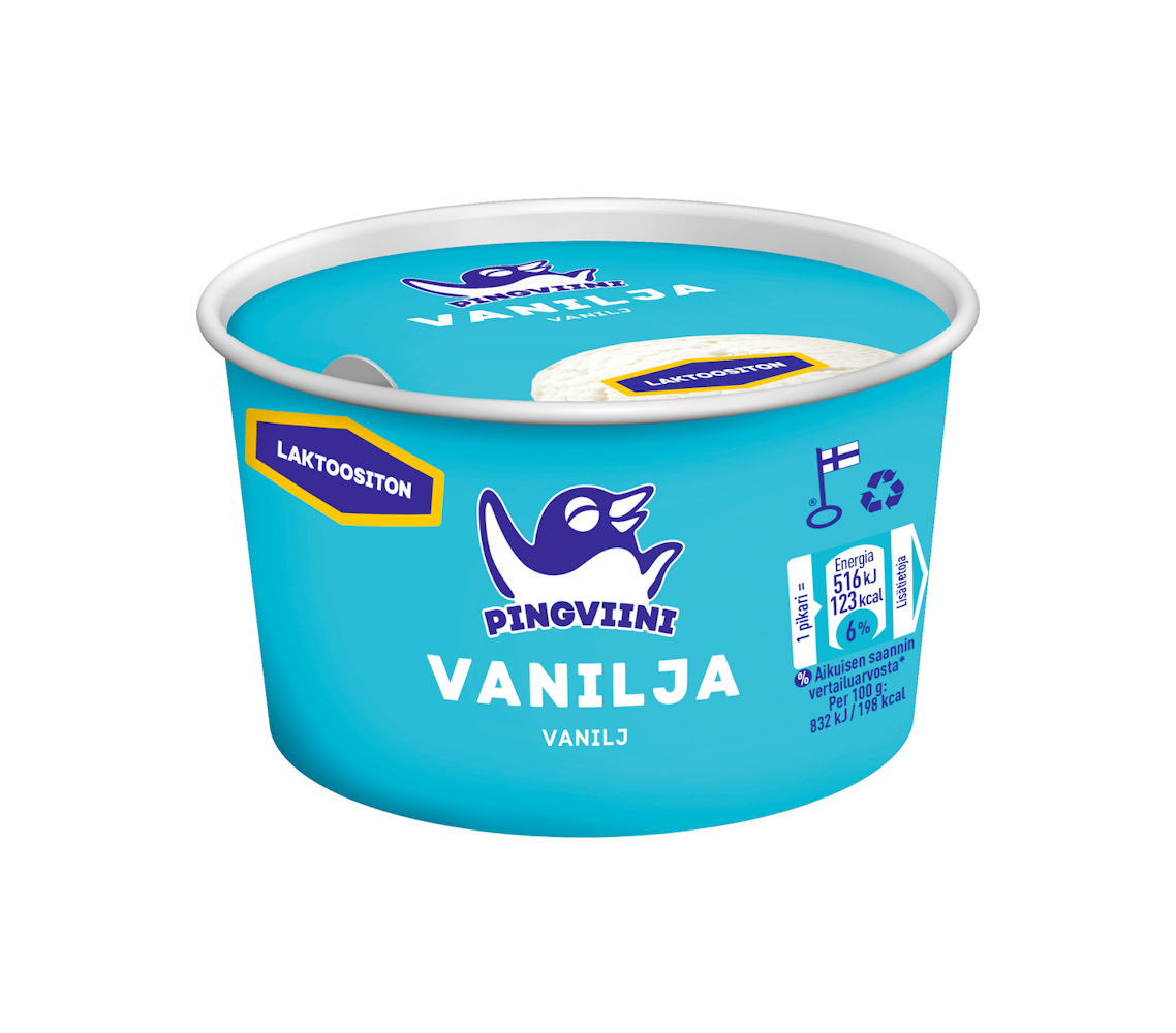 Pingviini vaniljajäätelöpikari 62g laktoositon — HoReCa-tukku Kespro