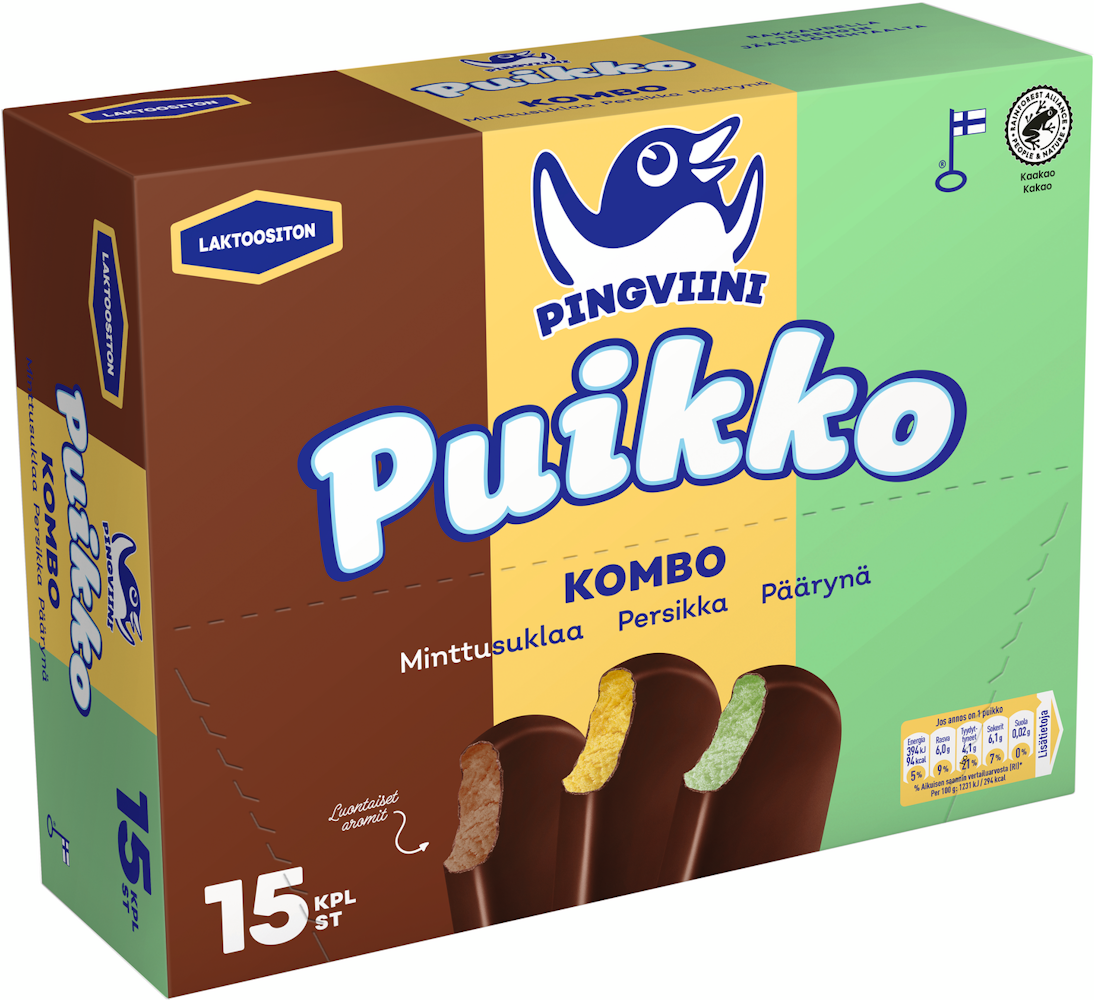 Pingviini Puikko laktoositon kermajäätelöpuikkolajitelma monipakkaus ...