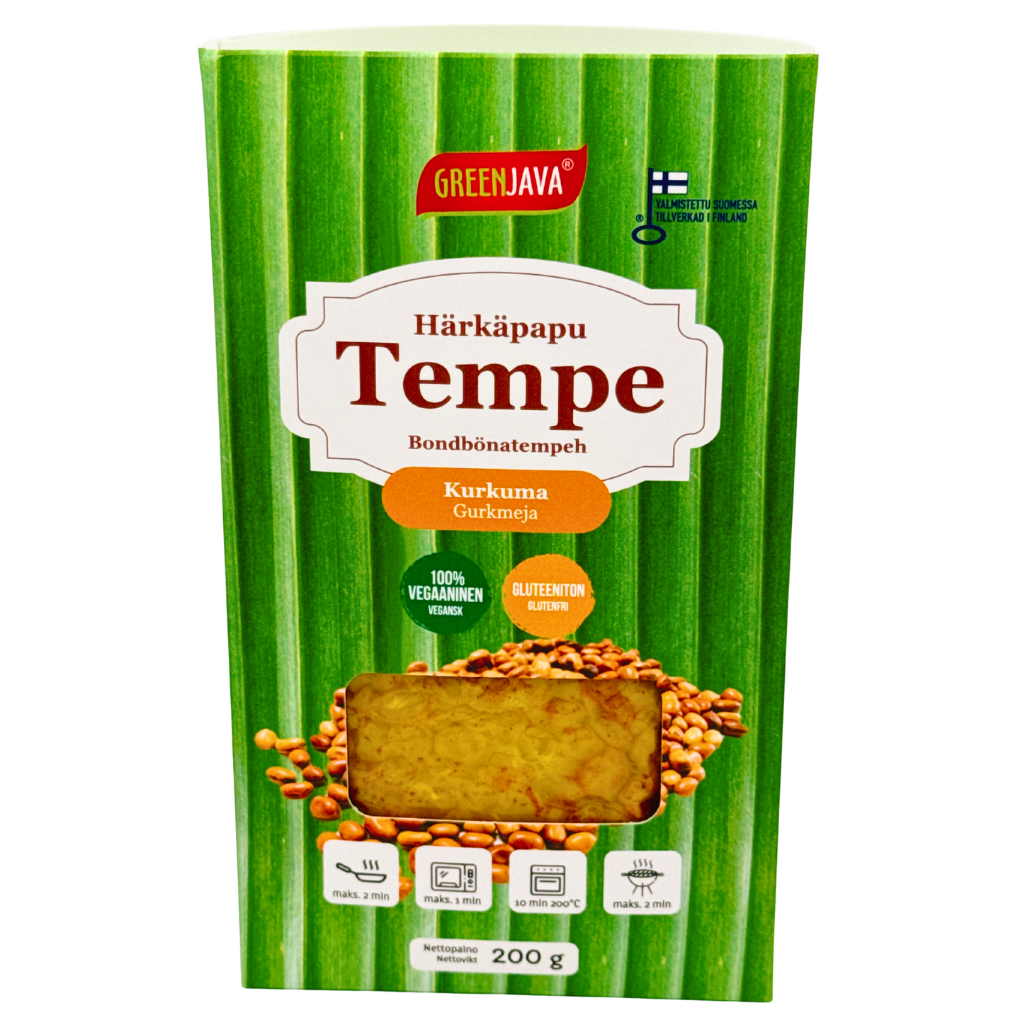 GreenJava maustettu härkäpaputempe maukas kurkuma 200g | K-Ruoka Verkkokauppa