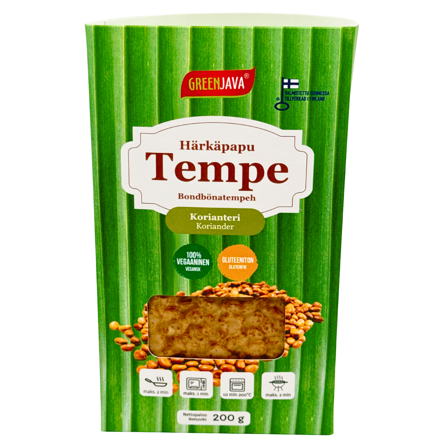 GreenJava maustettu härkäpaputempe makea korianteri 200g | K-Ruoka Verkkokauppa