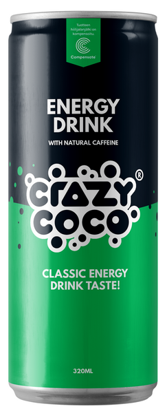 Crazy Coco Energy Drink 0,32l | K-Ruoka Verkkokauppa