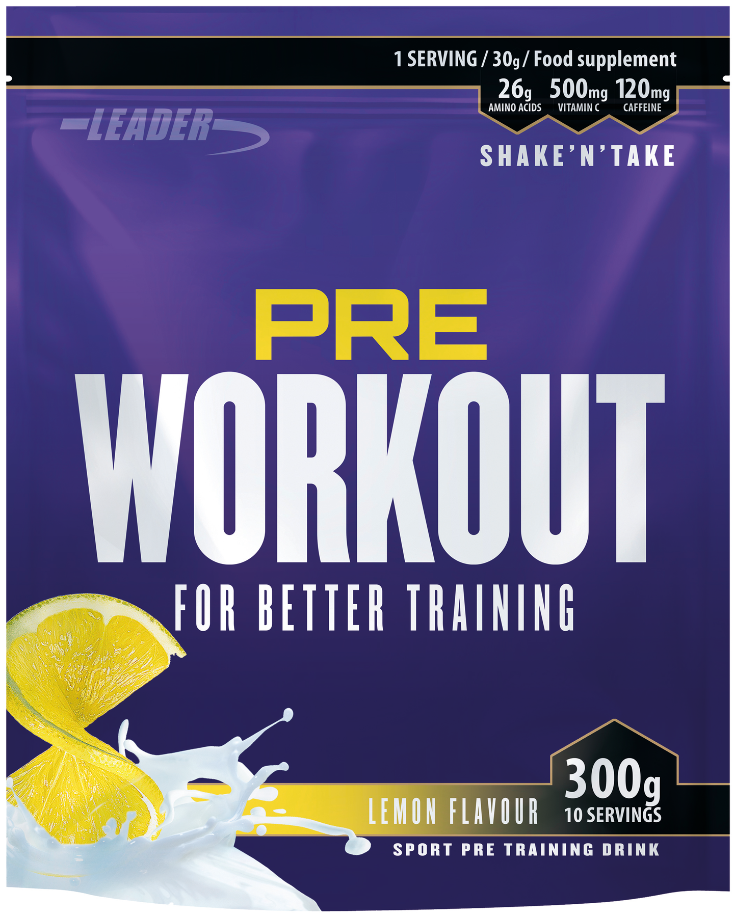 Leader pre workout 300g lemon | K-Ruoka Verkkokauppa