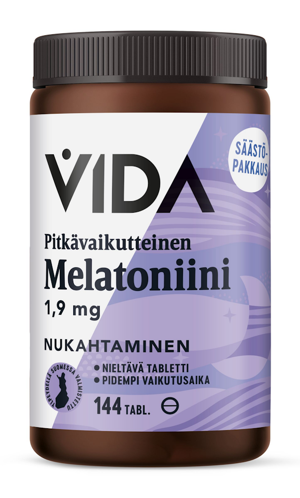 Vida Melatoniini pitkävaikutteinen 1,9mg 27g 144tabl — HoReCa-tukku Kespro