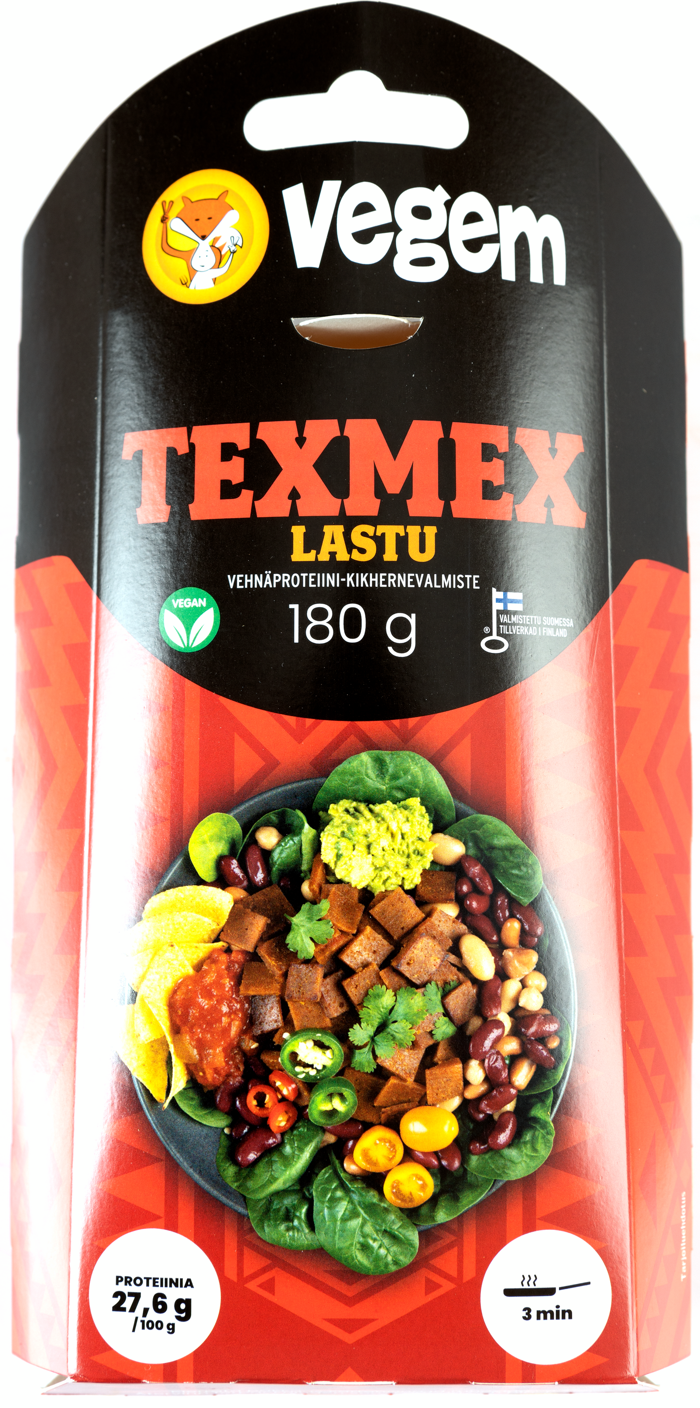 Vegem seitan tex-mex lastu 180g | K-Ruoka Verkkokauppa