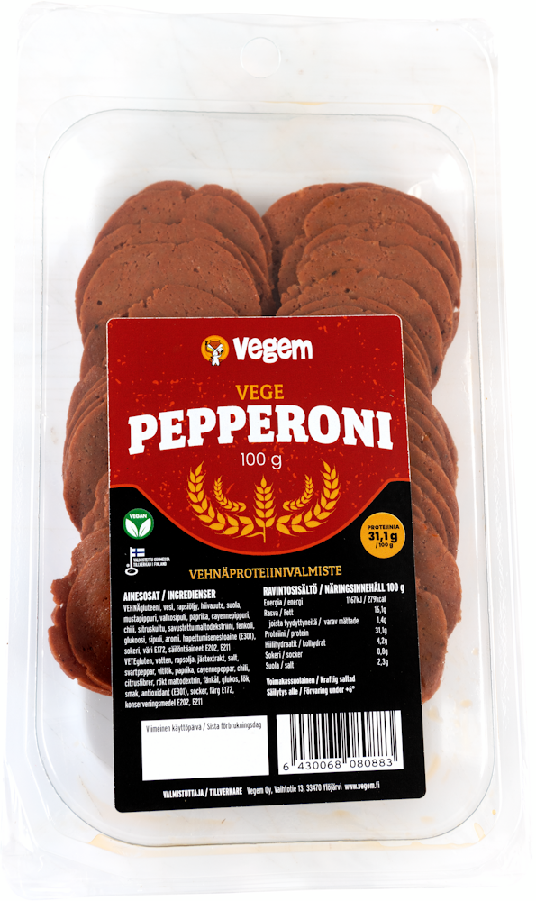 Vegem vege pepperoni leikkele 100g — HoReCa-tukku Kespro