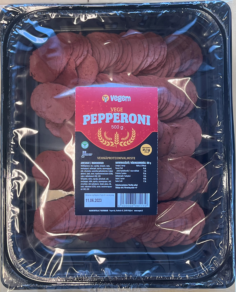 Vegem vegepepperoni 500g — HoReCa-tukku Kespro