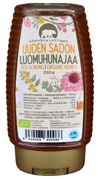 Könnö & Lahtisen Uuden Sadon Luomuhunajaa 250 g | K-Ruoka Verkkokauppa