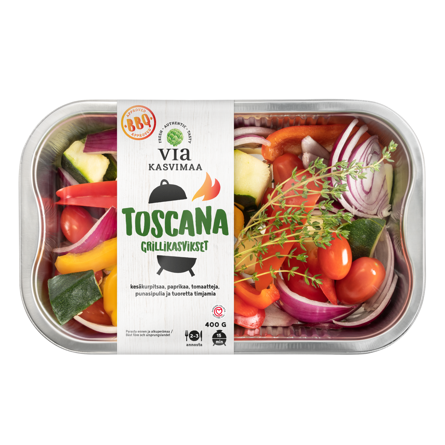 Via Kasvimaa Toscana grillikasvikset 400g | K-Ruoka Verkkokauppa